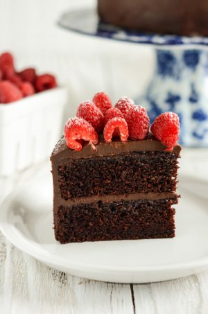 Chocolate-Raspberry Layer Cake - The Cake Chica