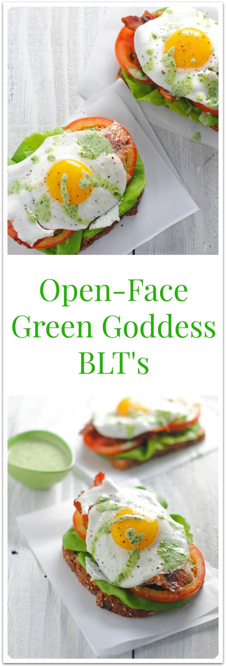 Open-Face Green Goddess BLT's - The Cake Chica
