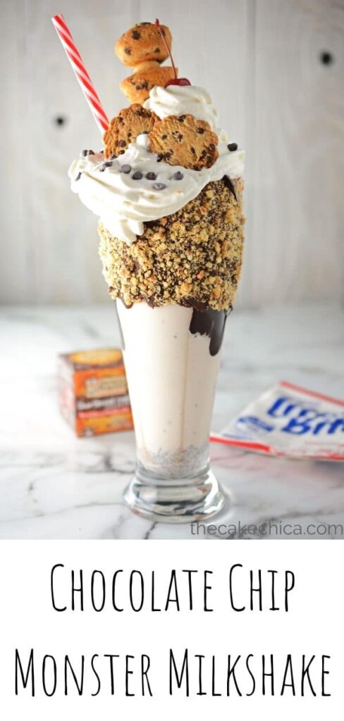 Chocolate Chip Monster Milkshake - The Cake Chica