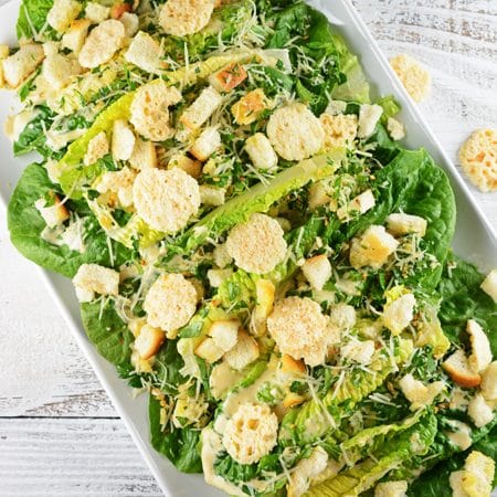 Caesar Salad with Anchovies - The Cake Chica