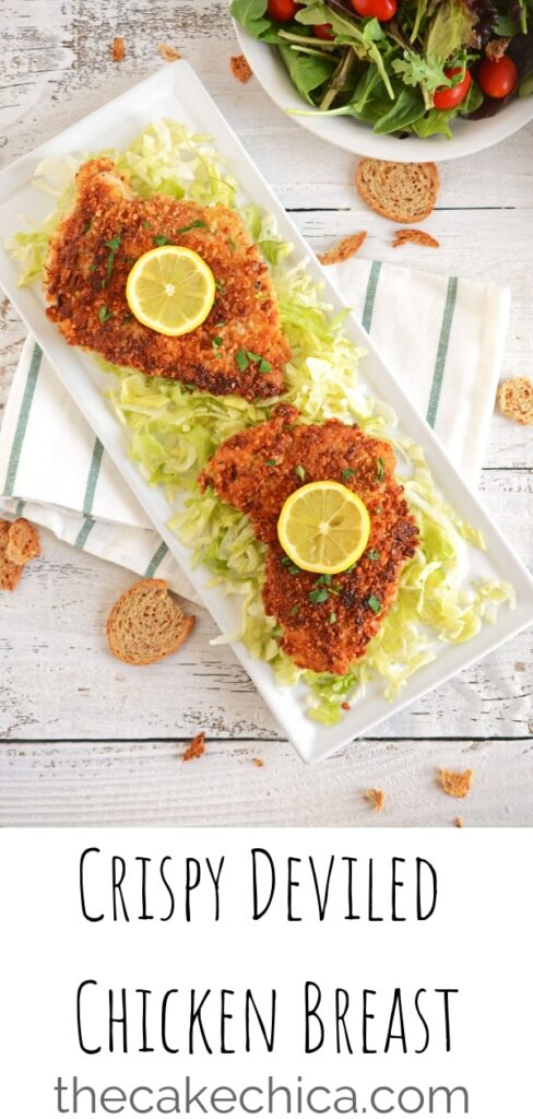 Crispy Deviled Chicken Breast - The Cake Chica