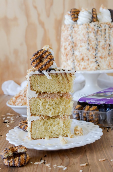 Toasted Coconut Caramel Layer Cake - The Cake Chica