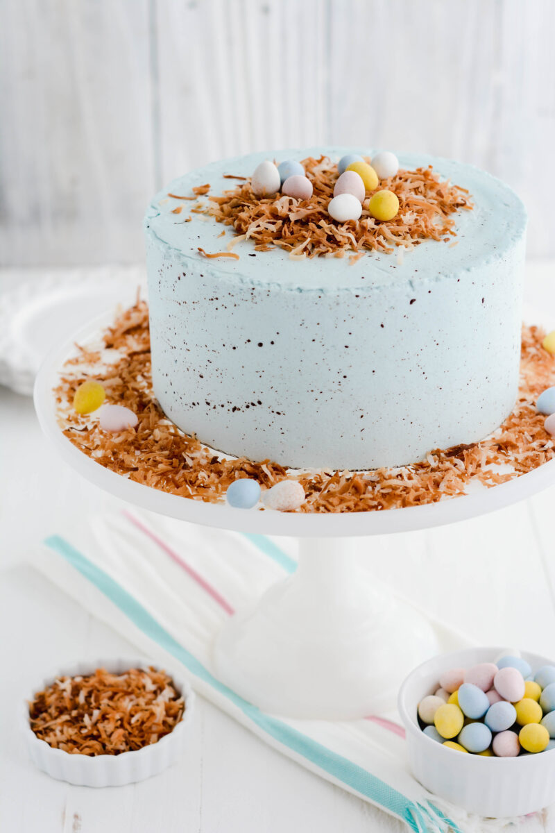 Toasted Coconut Easter Cake - The Cake Chica