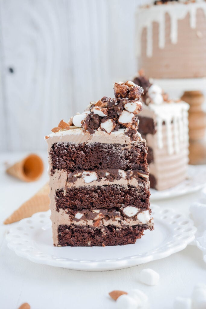 Rocky Road Layer Cake - The Cake Chica