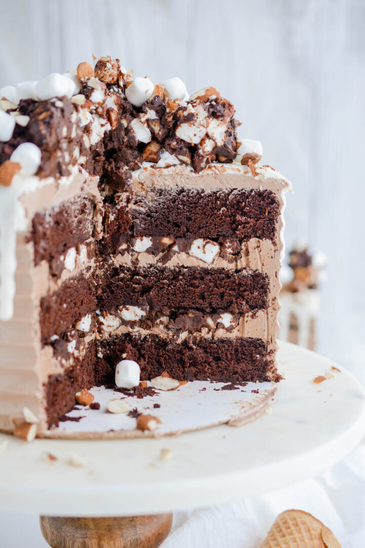 Rocky Road Layer Cake - The Cake Chica