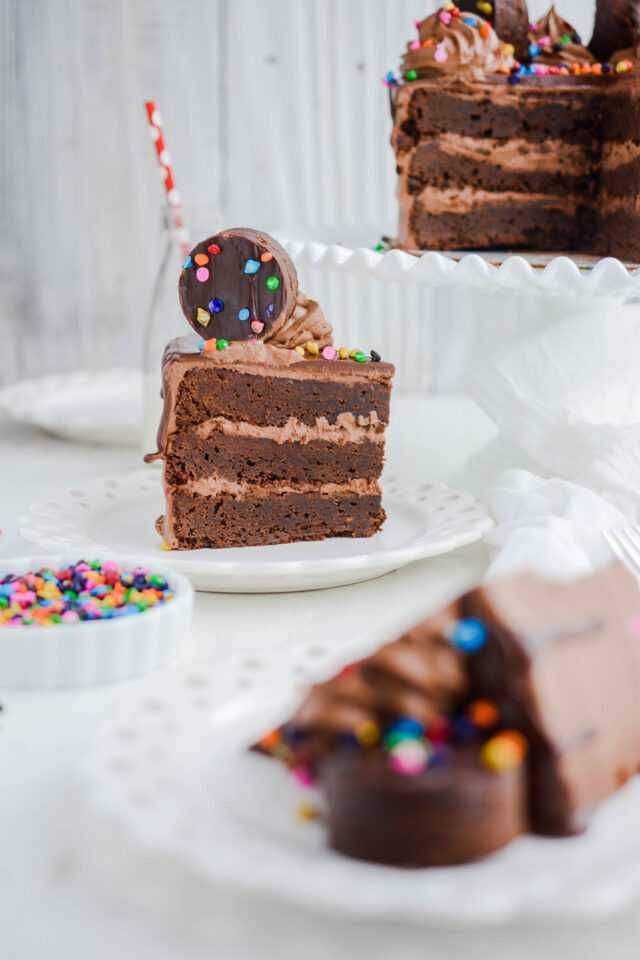 Cosmic Brownie Layer Cake - The Cake Chica