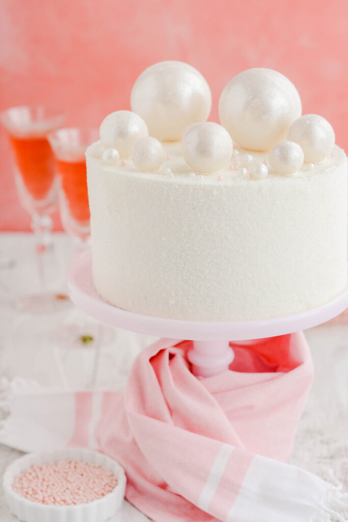 Pink Champagne Layer Cake - The Cake Chica