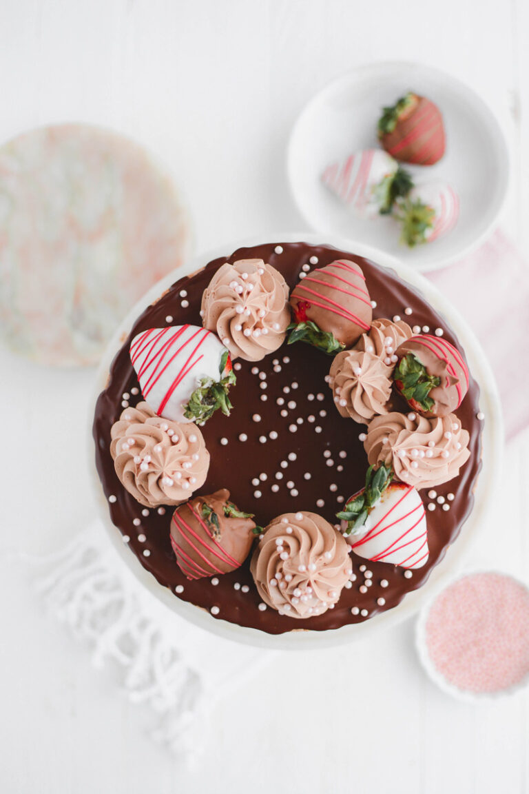Chocolate Covered Strawberries Cake - The Cake Chica