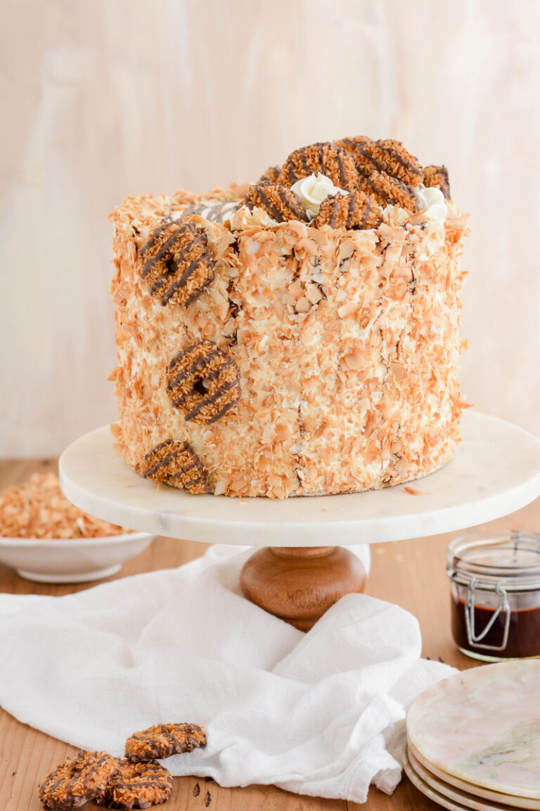 Toasted Coconut Caramel Layer Cake - The Cake Chica