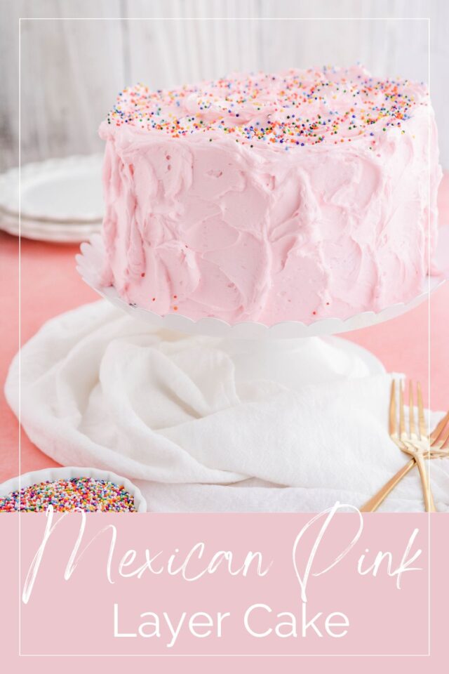 Mexican Pink Layer Cake - The Cake Chica