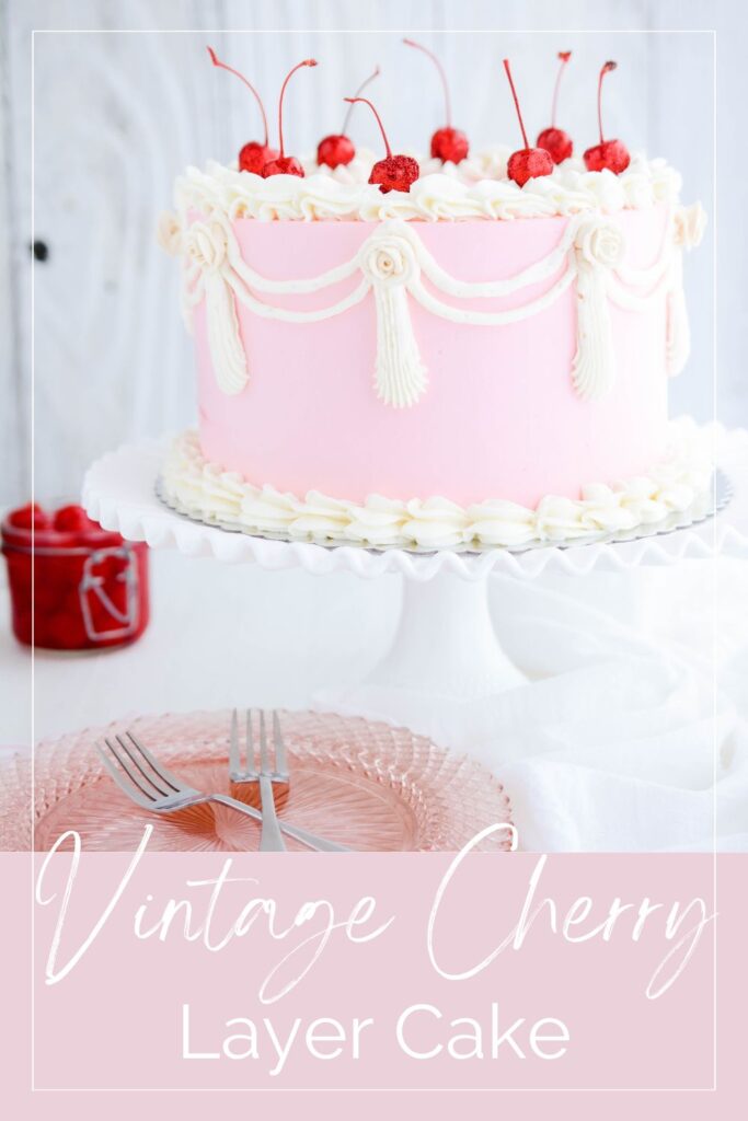 Vintage Cherry Layer Cake - The Cake Chica
