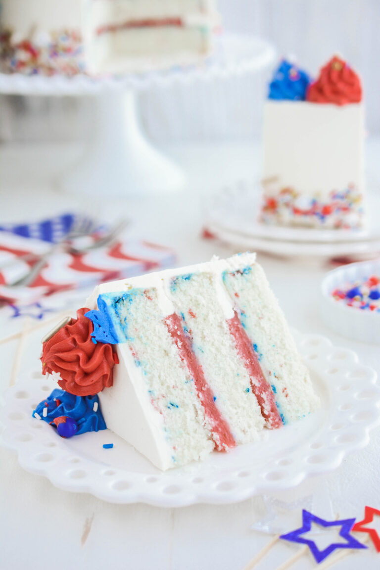 Patriotic Confetti Cake - The Cake Chica