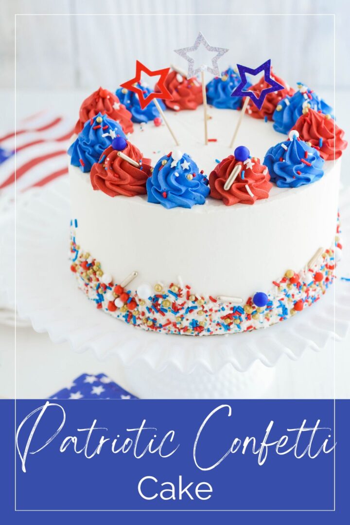 Patriotic Confetti Cake - The Cake Chica