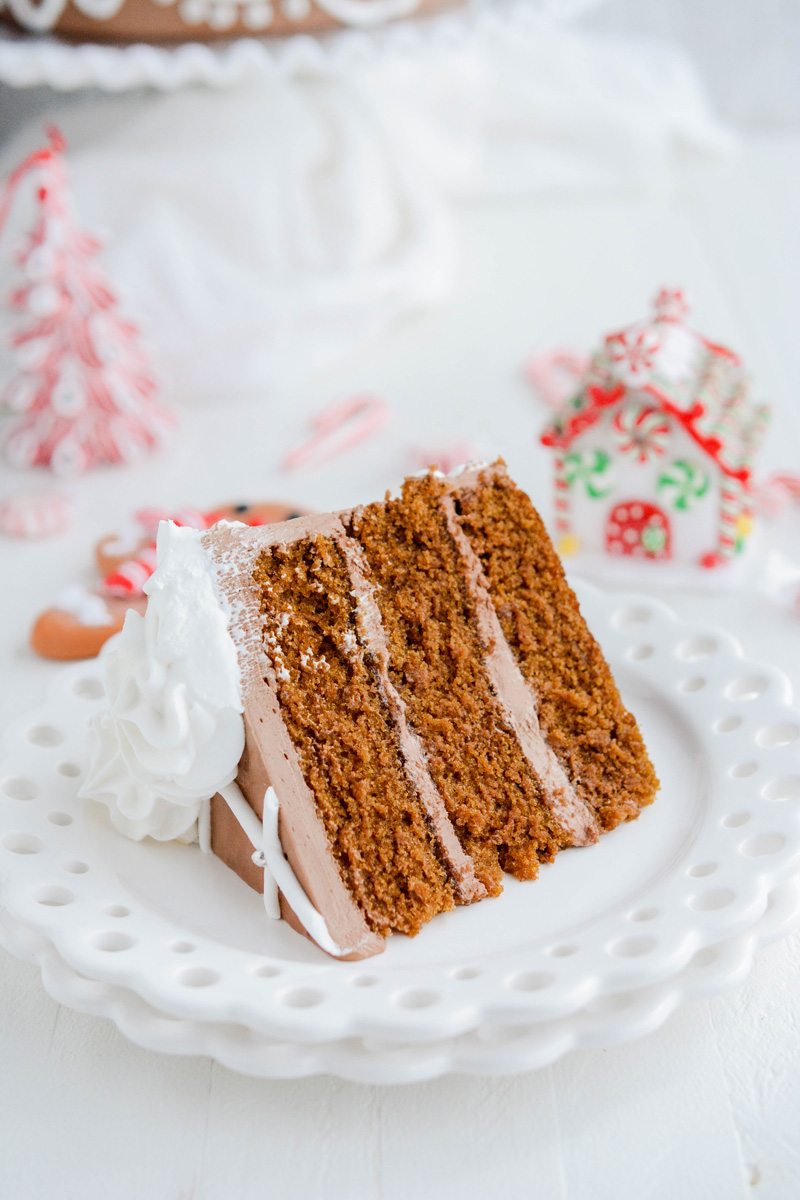 Festive Gingerbread Layer Cake - The Cake Chica