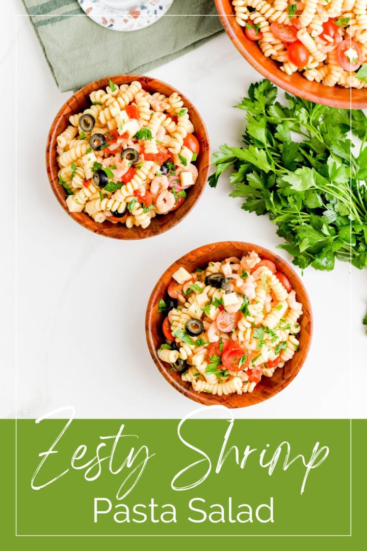 Zesty Shrimp Pasta Salad - The Cake Chica